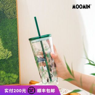 XEI3吸管杯 大容量600ml双层耐热玻璃水杯 ins风高颜值绿色茶水杯-阿里巴巴