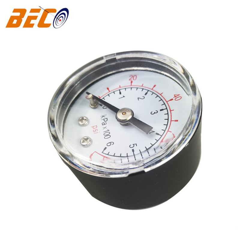 贝伊特beco Y40黑铁壳压力表 轴向安装90psi压力表 600kpa压力表-阿里巴巴