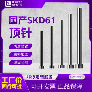 国产SKD61顶针 0.5-6.0全硬模具顶杆推杆 Gcr15圆针顶出镶针-阿里巴巴