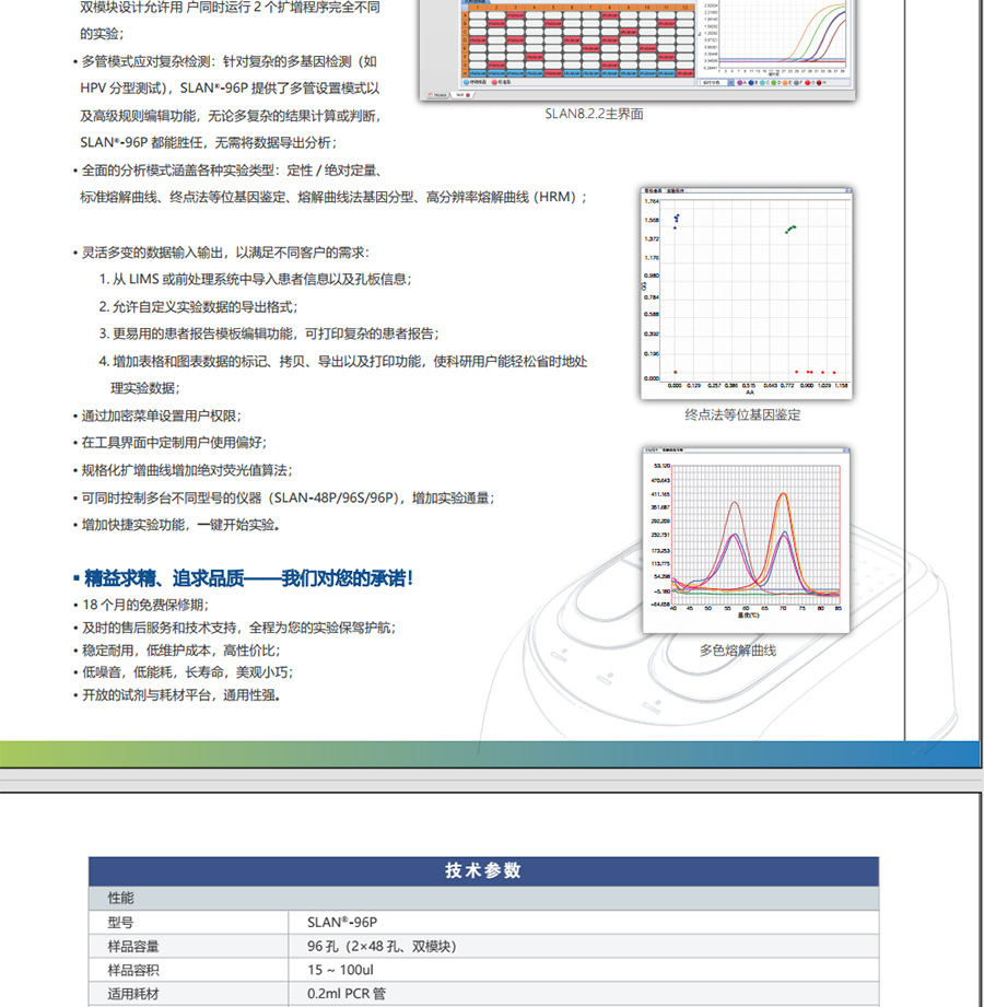 宏石SLAN96SP 48P 实验室全自动荧光定量PCR仪核酸检测仪扩增仪-阿里巴巴