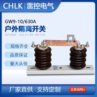 雷控10KV户外高压隔离开关GW9-10/630A陶瓷12KV柱上隔离刀闸开关-阿里巴巴