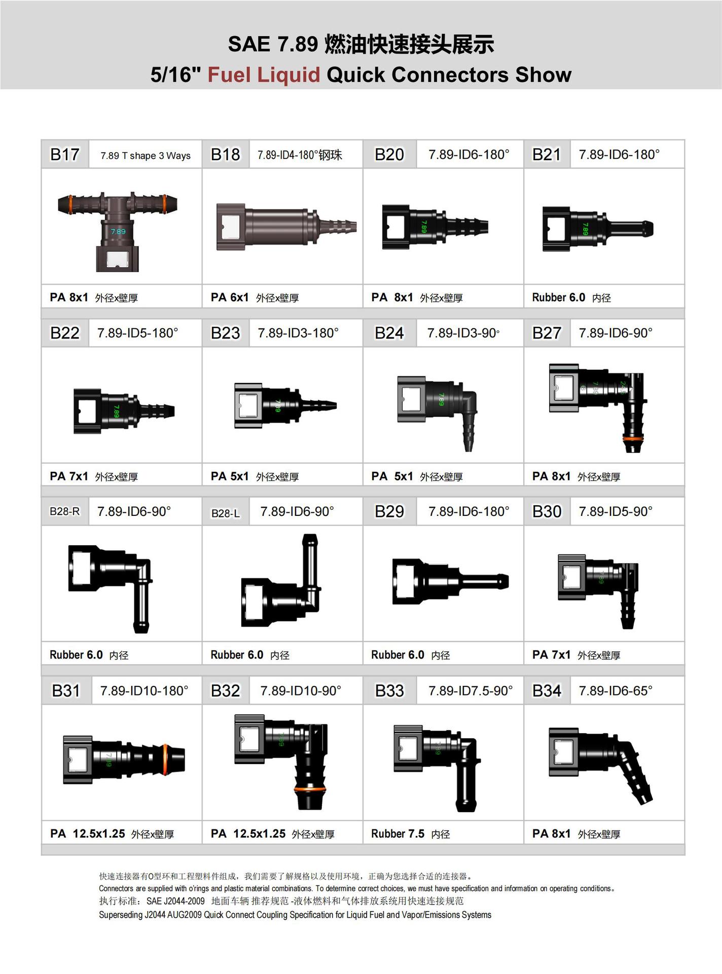 配套品质 SAE7.89系列燃油管快插接头汽车管路油管接头 SAE接头-阿里巴巴