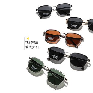 迅格眼镜复古方形框架墨镜女ins欧美风TR90偏光太阳镜男士司机镜-阿里巴巴