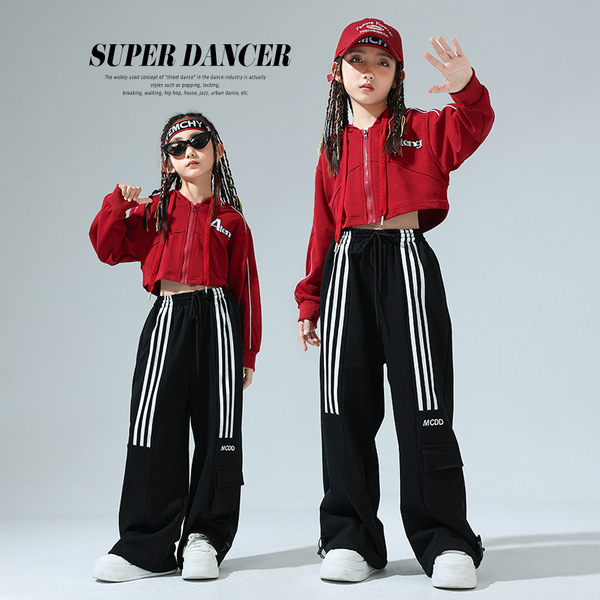 Girls jazz dance Street costumes hip hop rappers singers dance outfits ...