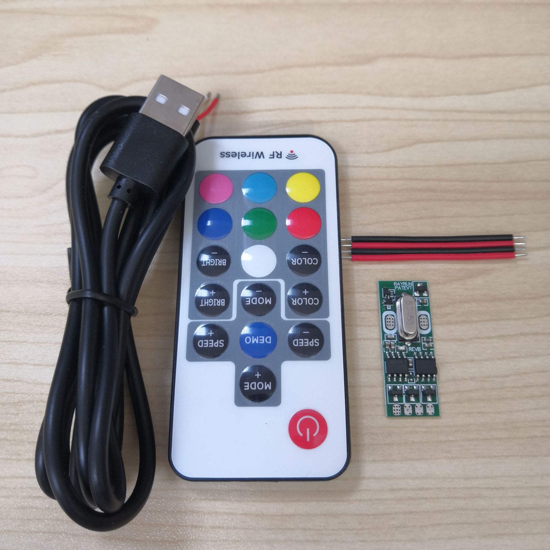 17键RGB控制器模块PCBA RF无线射频遥控器LED灯带灯条接收板模块-阿里巴巴