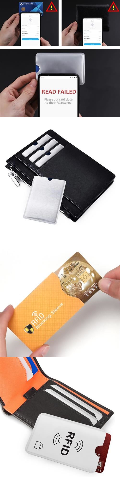5pcs Anti Scan Card Holder RFID Blocking Credit Bank Card Sl-阿里巴巴