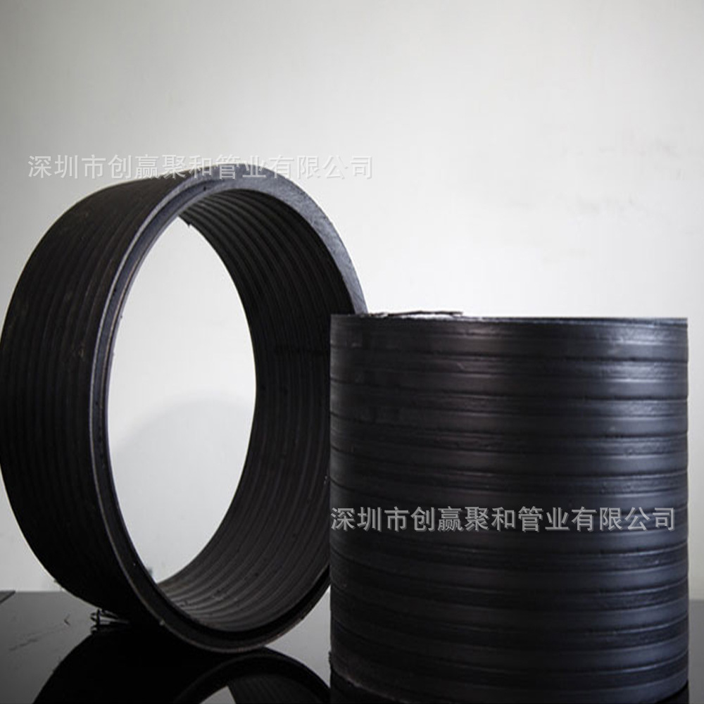 广东HDPE中空壁黑色塑料缠绕管a型市政地下排水排污管国标G管SN8-阿里巴巴
