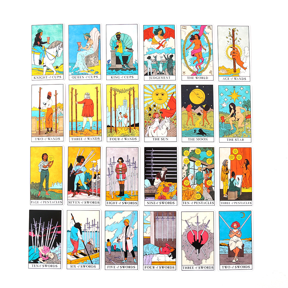 Iron Box 铁盒塔罗牌 Neon Moon Tarot Decks 霓虹月亮 游戏卡牌-阿里巴巴