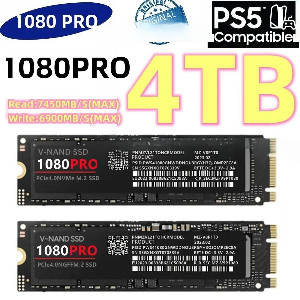 1080PRO 4TB 2TB 1TB original SSD M2 2280 PCIe 4.0 NVME SSD solid state ...