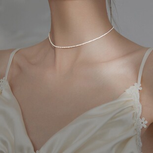 925镀银项链女锁骨链满天星小众ins颈链choker简约气质韩国-阿里巴巴