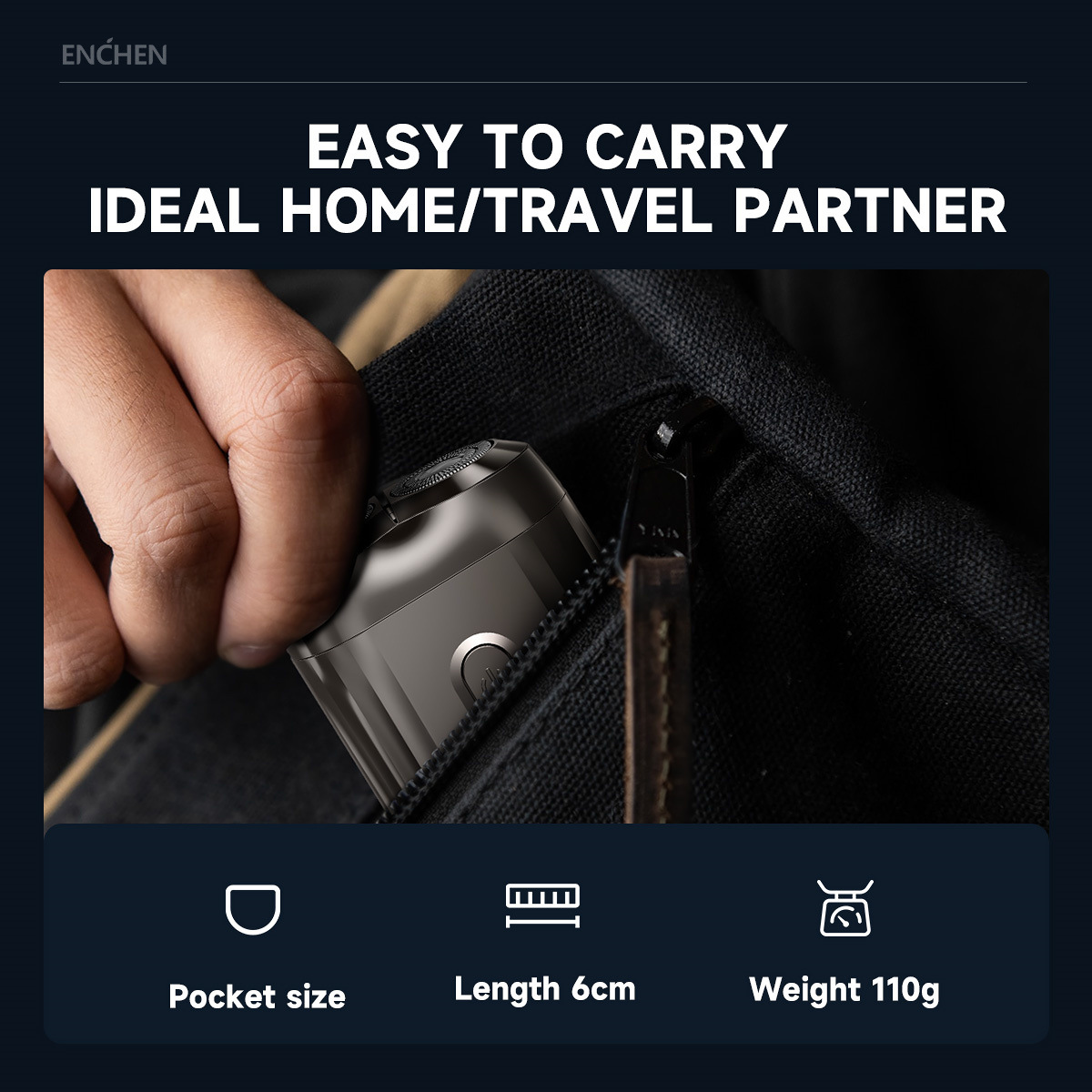 ENCHEN 映趣剃须刀 mini6 口袋式迷你剃须刀 英文版（外贸款）-阿里巴巴