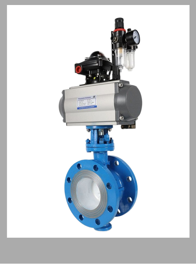 铸钢气动蝶阀 D643H-16C国标硬密封AT双作用法兰蝶阀三偏心式蝶阀-阿里巴巴
