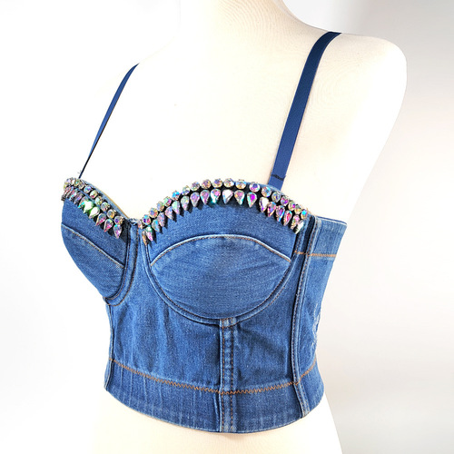Singer Nightclub bar hot dance Jazz dance short sexy bra tops for Women ...
