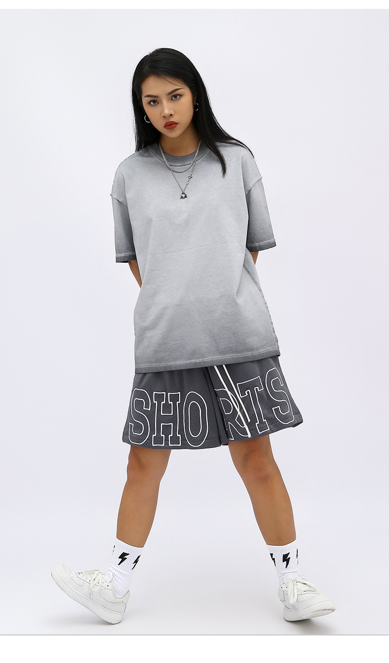 RFSD男装|重磅洗水工艺短袖t恤290g重磅潮牌t恤重工反炒圆领短袖-阿里巴巴