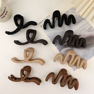 简约磨砂高级感海豚发夹女后脑勺盘发抓夹大号气质鲨鱼夹子头发饰-阿里巴巴