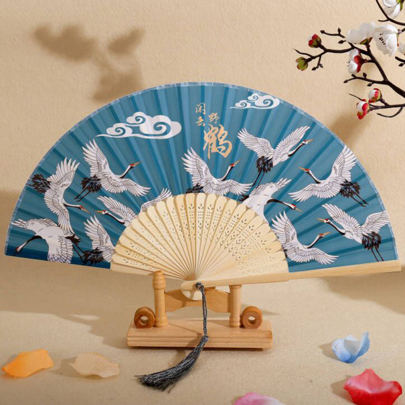 2pcs Ancient Hanfu fairy dress Folding Fans for women girls Chinese ...
