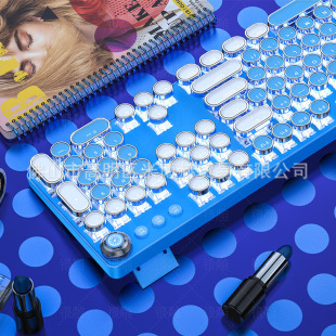 zk-4粉色有线游戏键盘真机械键盘青轴女生网红少女心粉keyboard-阿里巴巴