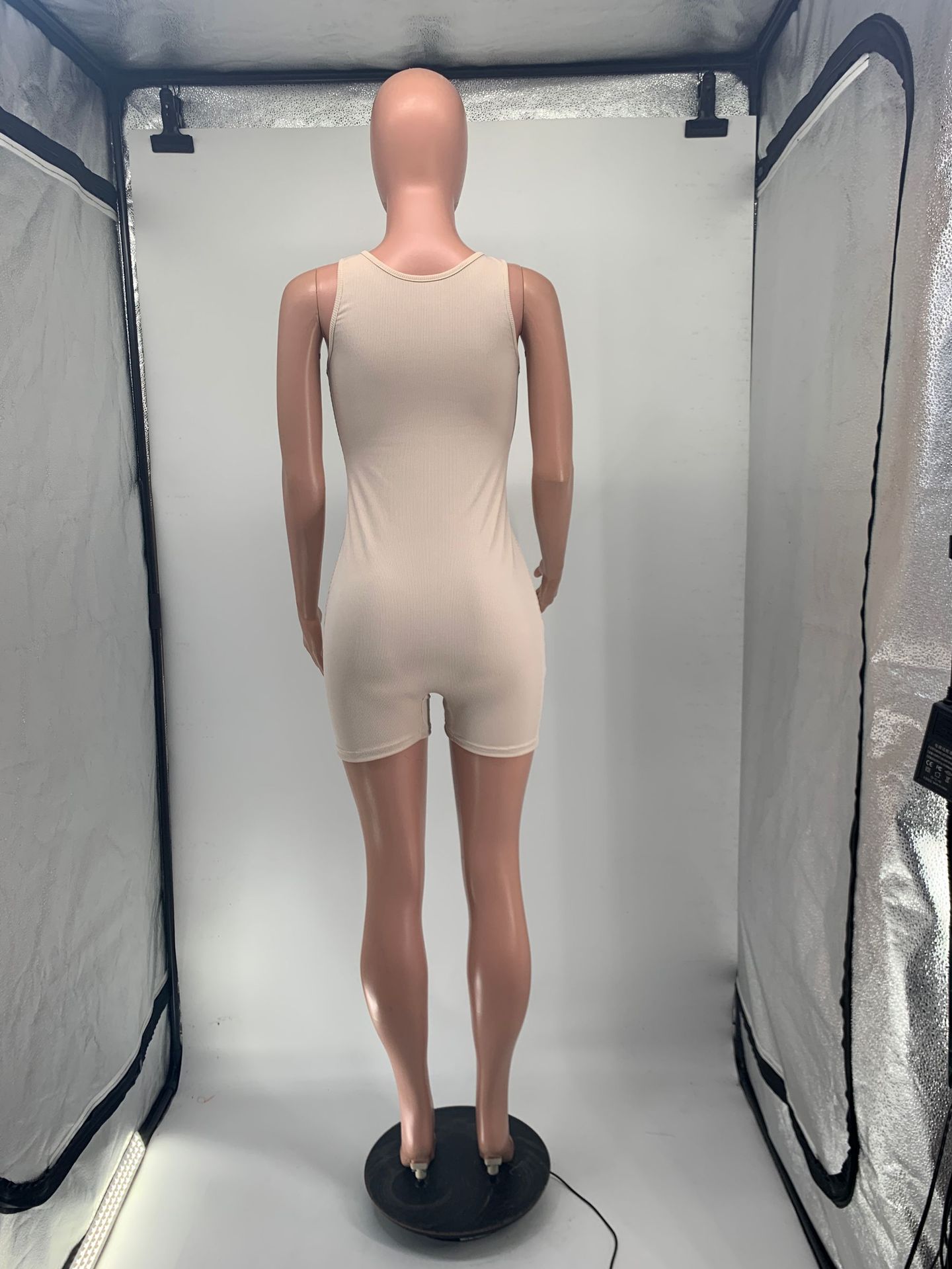 D2183 跨境欧美亚马逊新品春夏高弹力纯色 小坑条舒适连体裤-阿里巴巴