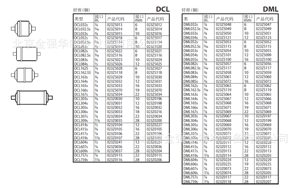Danfoss丹佛斯过滤器DCL/DML162S 163S 164S 165S 166S 167S 焊口-阿里巴巴