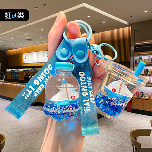 入油帆船流沙瓶亚克力车钥匙扣书包挂件小饰品链小礼品礼物批发货-阿里巴巴