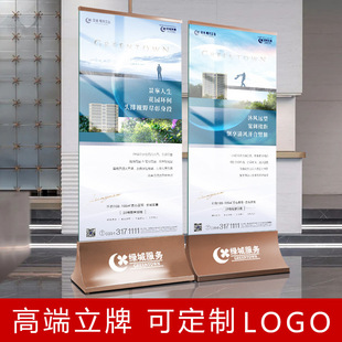 厂家直供玻璃立牌 户外立式落地不锈钢指示牌商场双面广告立牌-阿里巴巴