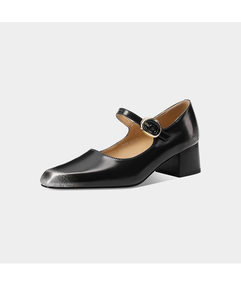 CHIKO Collins Square Toe Block Heels Mary Jane Shoes
