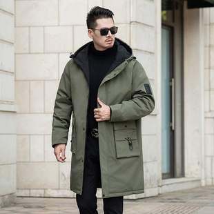 主推极寒羽绒服男大码羽绒服男中长款90%白鸭绒高级感大码男装厚-阿里巴巴