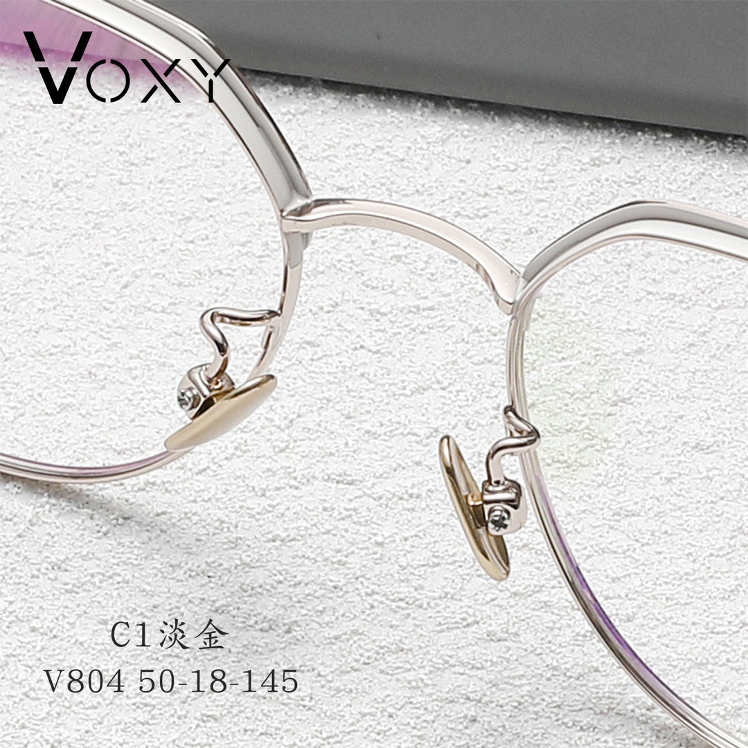 VOXY纯钛高品质多边形羽毛钛眼镜架时尚男女超轻个性细框简约眼镜-阿里巴巴