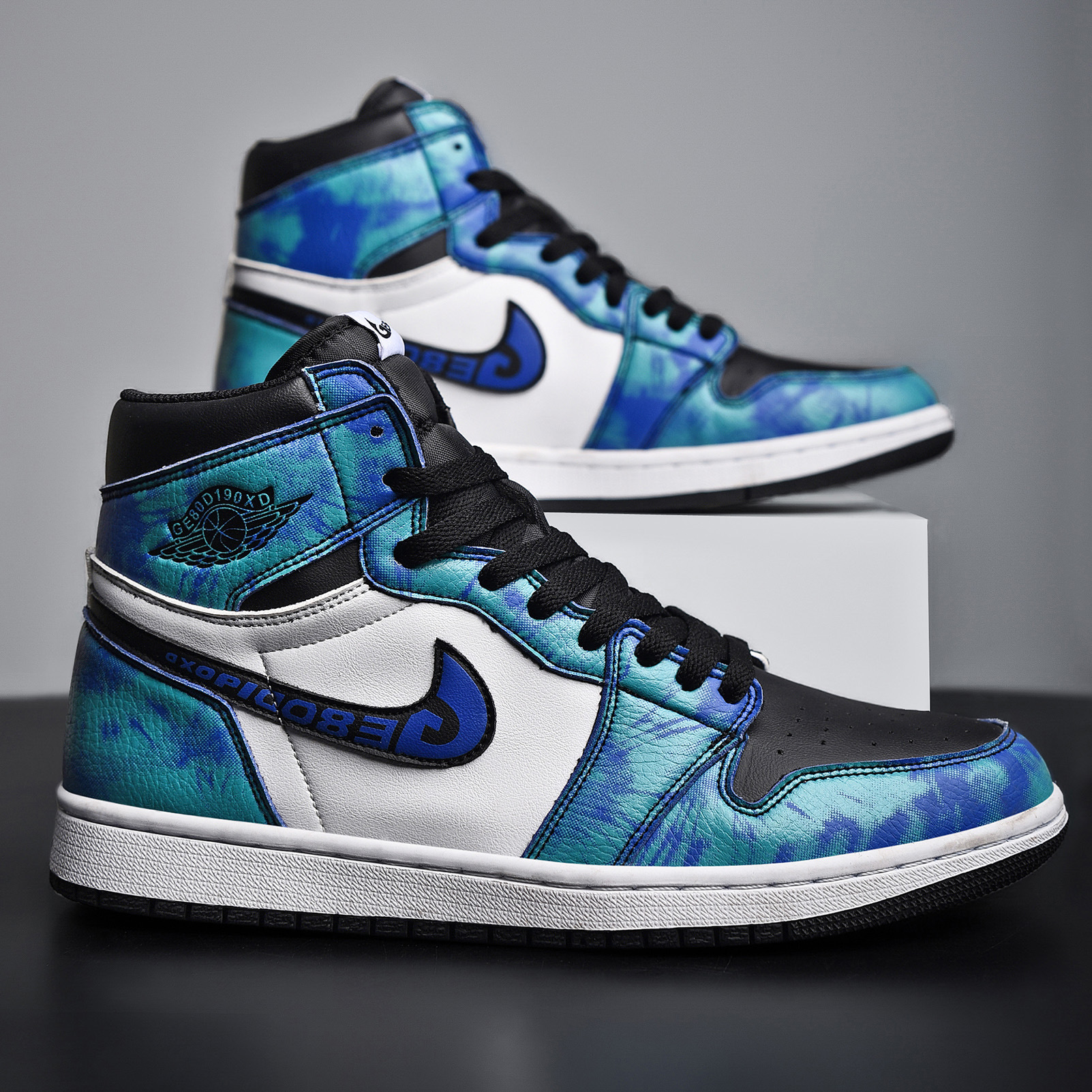 耐尅官aj1高帮运动鞋学生篮球鞋纯原黑曜石情侣休闲鞋男女跑步鞋-阿里巴巴