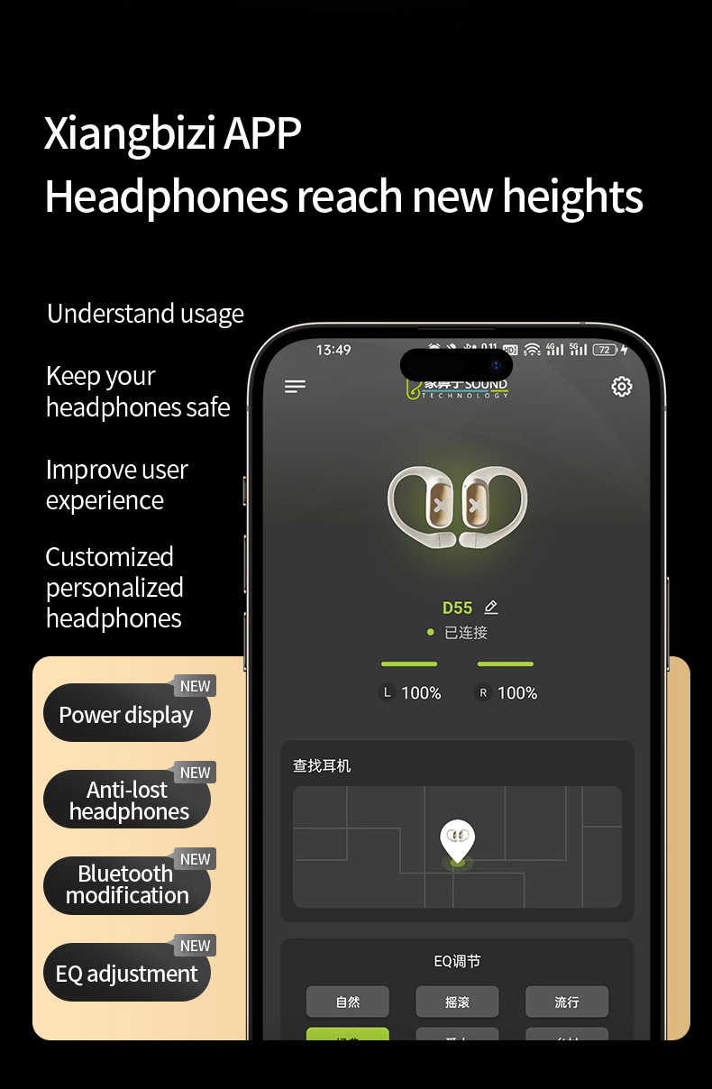 象鼻子联名大怪兽开放式蓝牙耳机骨传导不入耳无线运动挂耳式D55-阿里巴巴