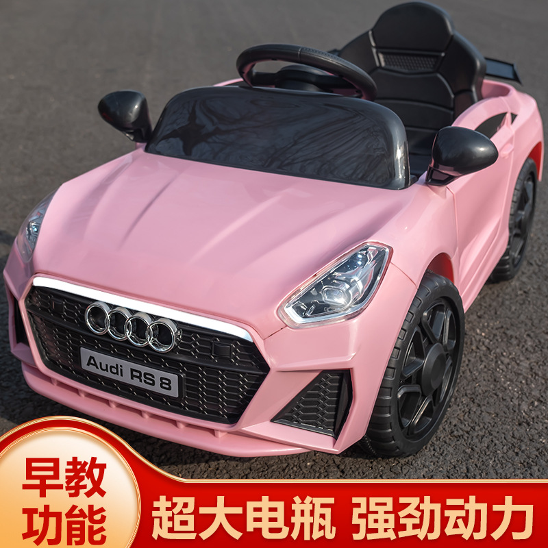 Children's electric car four-wheel with remote control car boys and ...