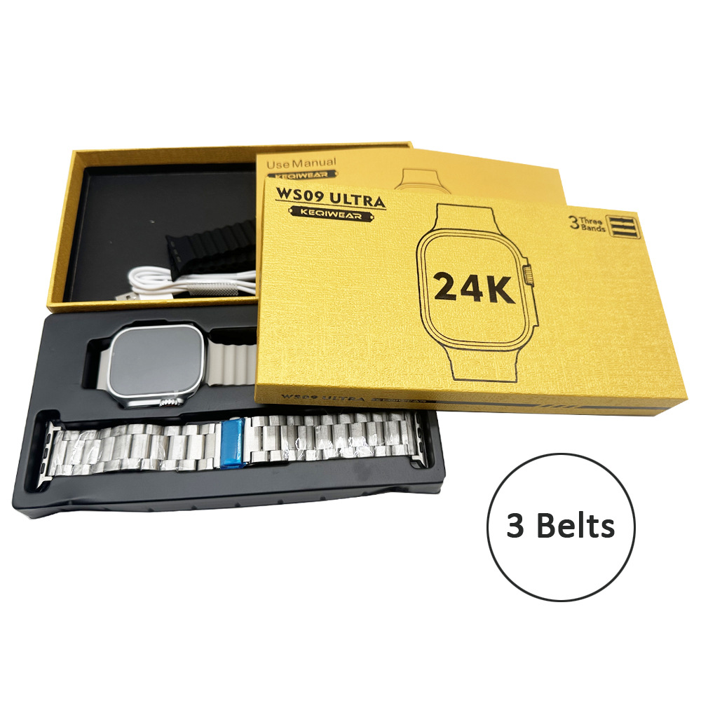 新款 WS09 ULTRA智能手表 三条表带 Smart Watch厂家现货-阿里巴巴