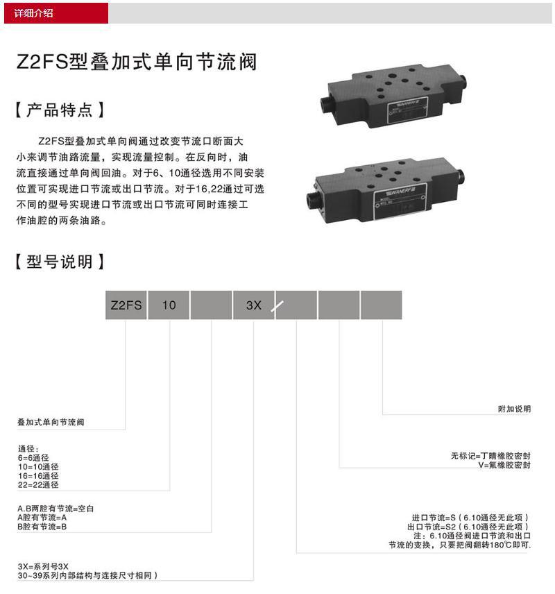 华德液压阀Z2FS6/Z2FS10节流阀叠加式液压流量控制阀智能调节-阿里巴巴