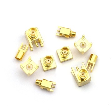 MCX-KE-JE母座弯头直角母头座子MMCX-KWE四脚公头公座焊PCB板插座-阿里巴巴