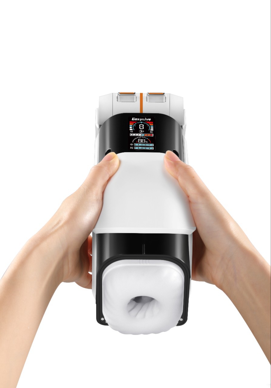 easylive NO8全自动伸缩自动旋转夹吸加温发声飞机杯男性神器成人-阿里巴巴