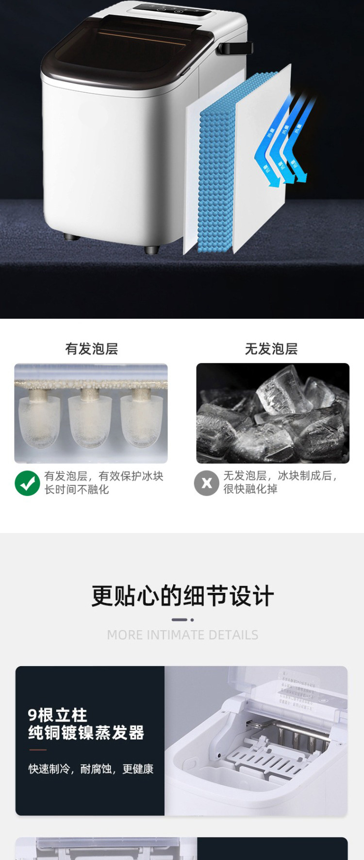制冰机跨境家用小型子弹头圆冰迷你ice maker machine110V 外贸-阿里巴巴