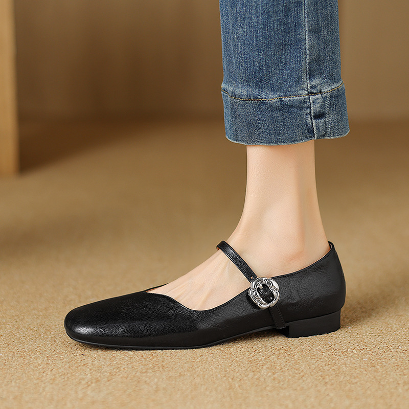 CHIKO Cavillace Square Toe Block Heels Mary Jane Shoes