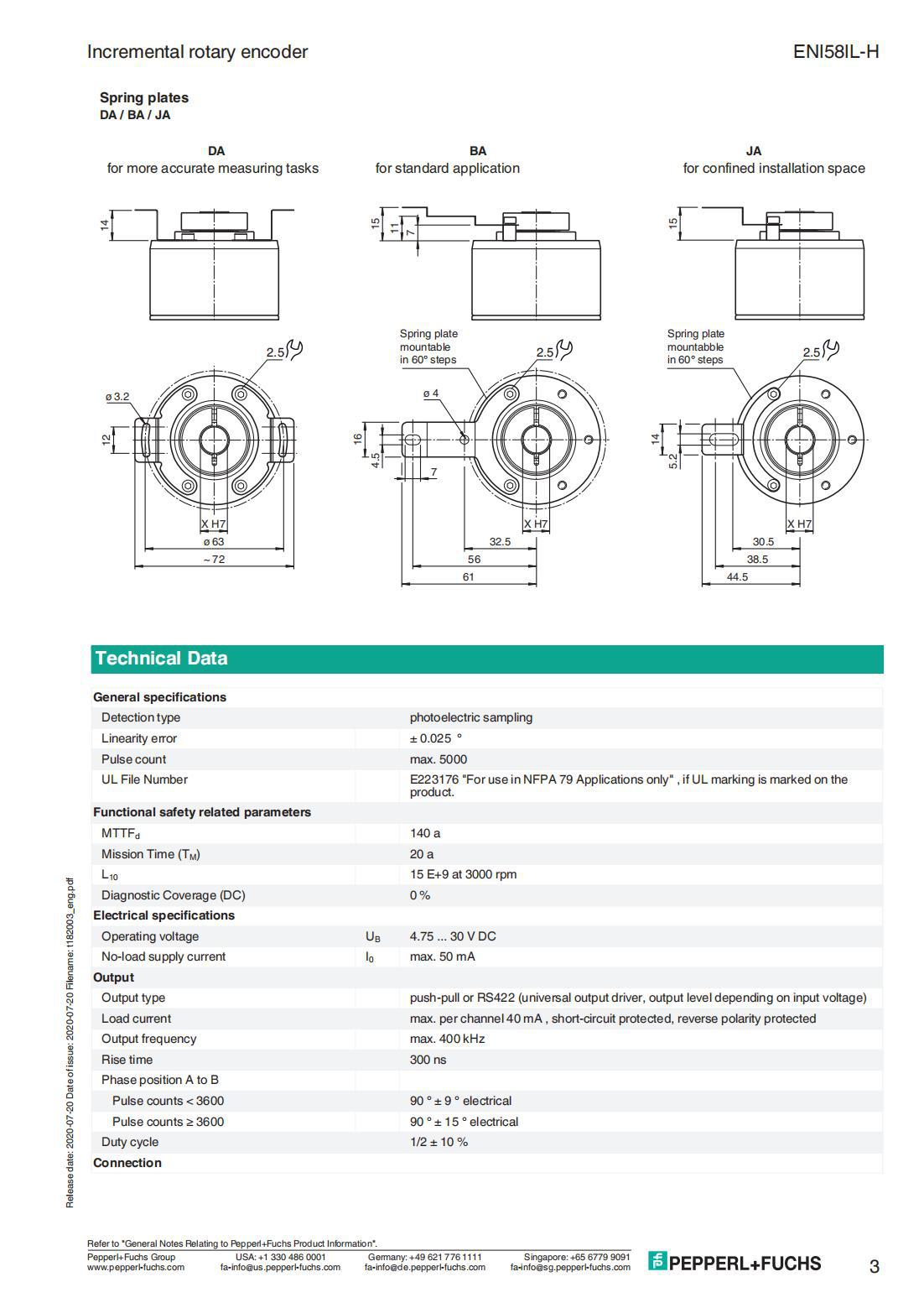 倍加福ENI58IL-H10BA5-1024UD1-RC1编码器增量型283627-100234-阿里巴巴
