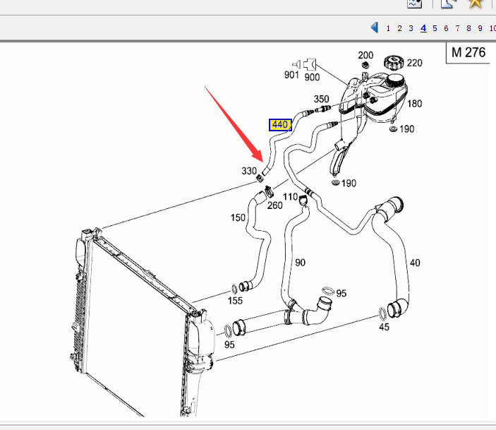 适用奔驰S级S300S350S400散热器水管冷却水管橡胶软管 2215011725-阿里巴巴