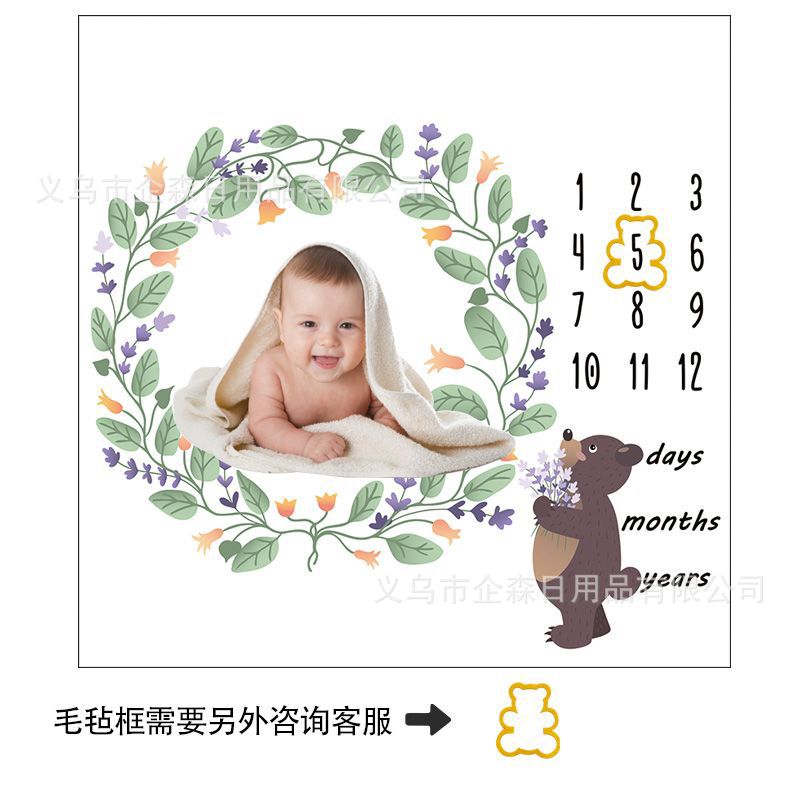 新生儿拍照道具摄影毯宝宝摄影布拍照毯子里程碑摄影布-阿里巴巴