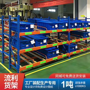 广东物流分拣流利架厂家流利货架车间滑动置物架精益管架流利货架-阿里巴巴