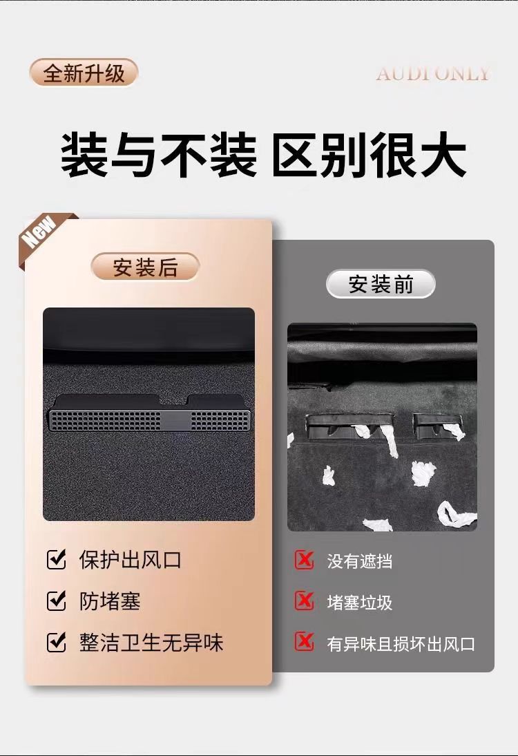Aodi A4L/A6L/A3/Q7/Q3/Q2LQ5L座椅下出风口空调保护罩改装装饰-阿里巴巴