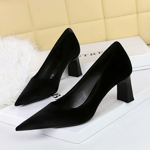 6188-9 Fashionable Simple Banquet High Heels Coarse Heels Women's Shoes ...