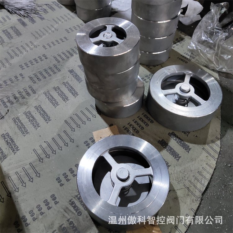 H71W-16P 对夹式止回阀 H71W 不锈钢止回阀DN50不锈钢立式止回阀-阿里巴巴