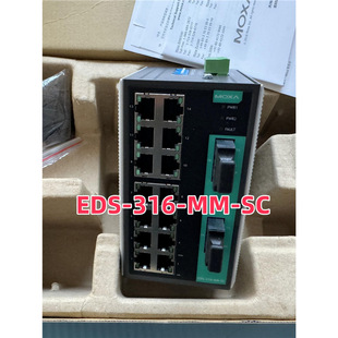 摩莎MOXA EDS-316-MM-SC 2个光口14个电口光纤以太网交换机-阿里巴巴