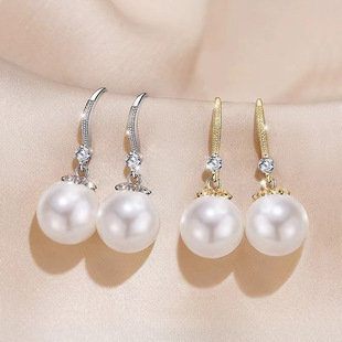 S999纯银珍珠耳环女气质高级感耳坠2024新款爆款耳饰耳钉S925-阿里巴巴