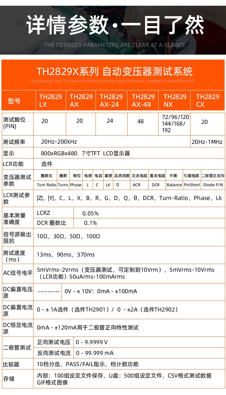 同惠TH2882A-3/5脉冲式线圈测试仪TH2832X自动变压器综合测试仪-阿里巴巴