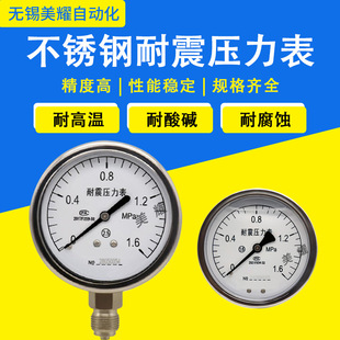 304全不锈钢压力表Y60BF防腐防锈Y100BF水压气压高温蒸汽表-阿里巴巴