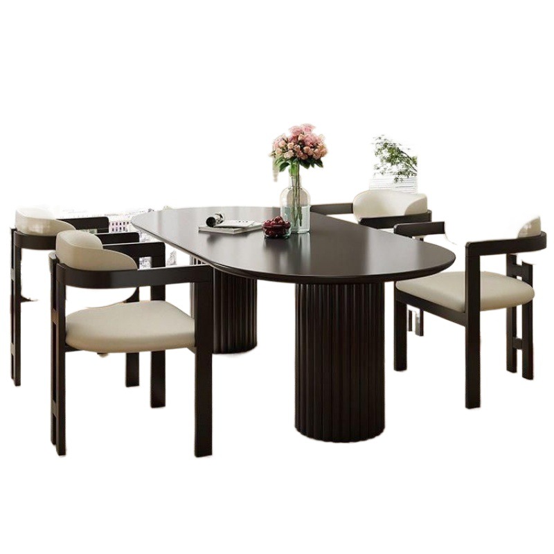 Frx Middle Ancient Solid Wood Black Dining Chair Nordic Household ...