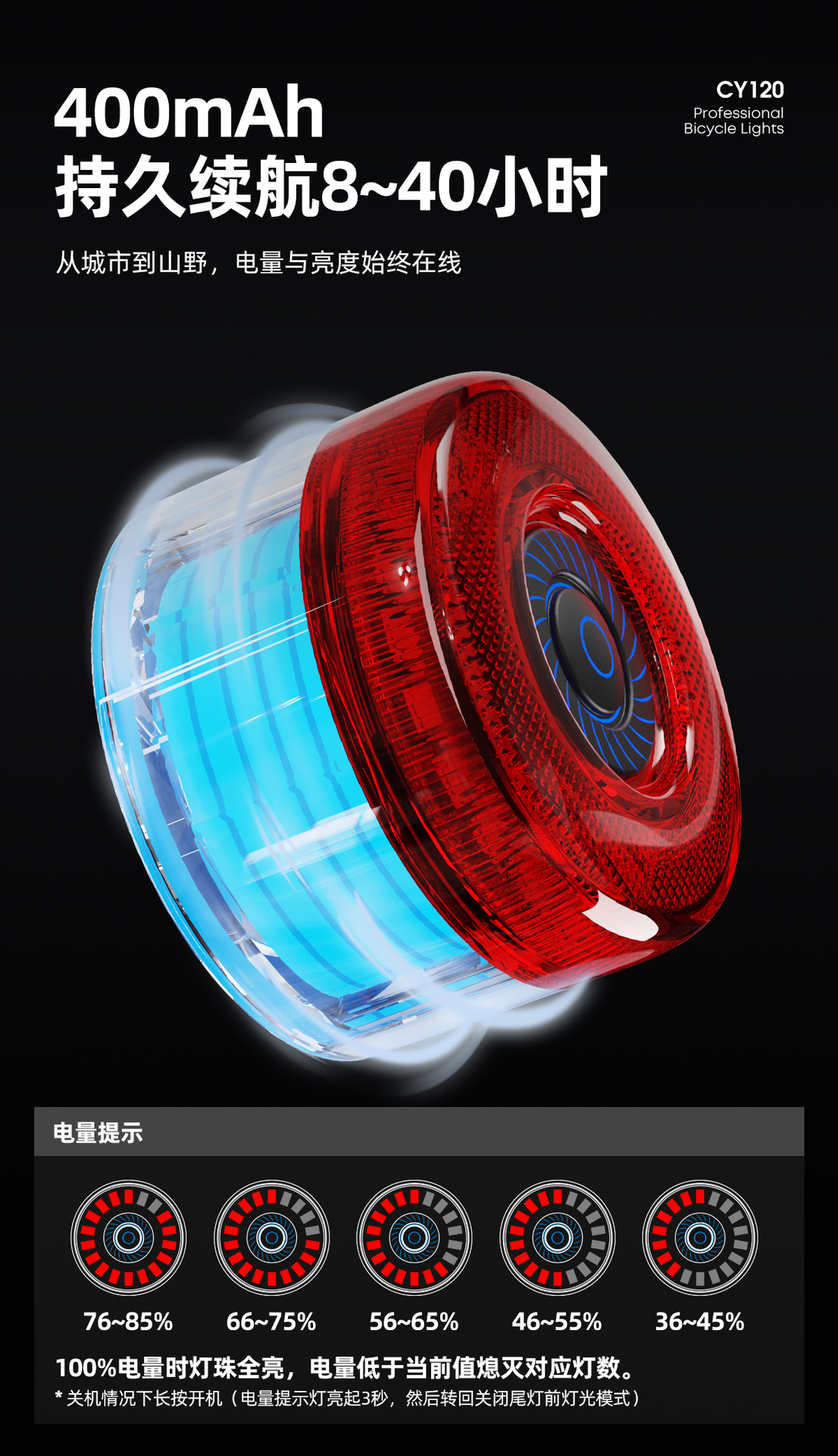 CYCLAMI自行车智能刹车震动感应尾灯碳纤维警示灯CY120刹车感应灯-阿里巴巴